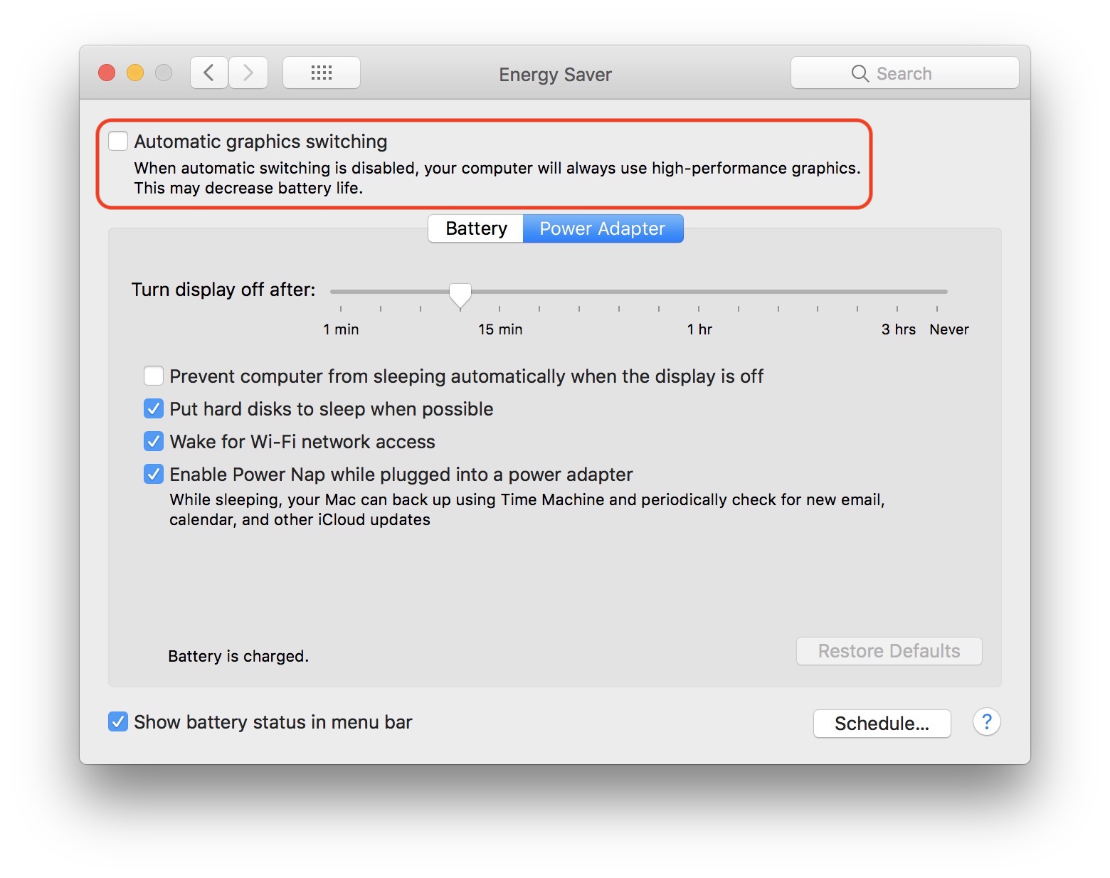 Enable / Disable Graphic Video Card in MacBook Pro 15-inch 2016 / 2017