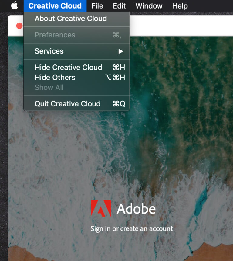 Deshabilitar Adobe Creative Cloud de Adobe en Login [MacOS Catalina]