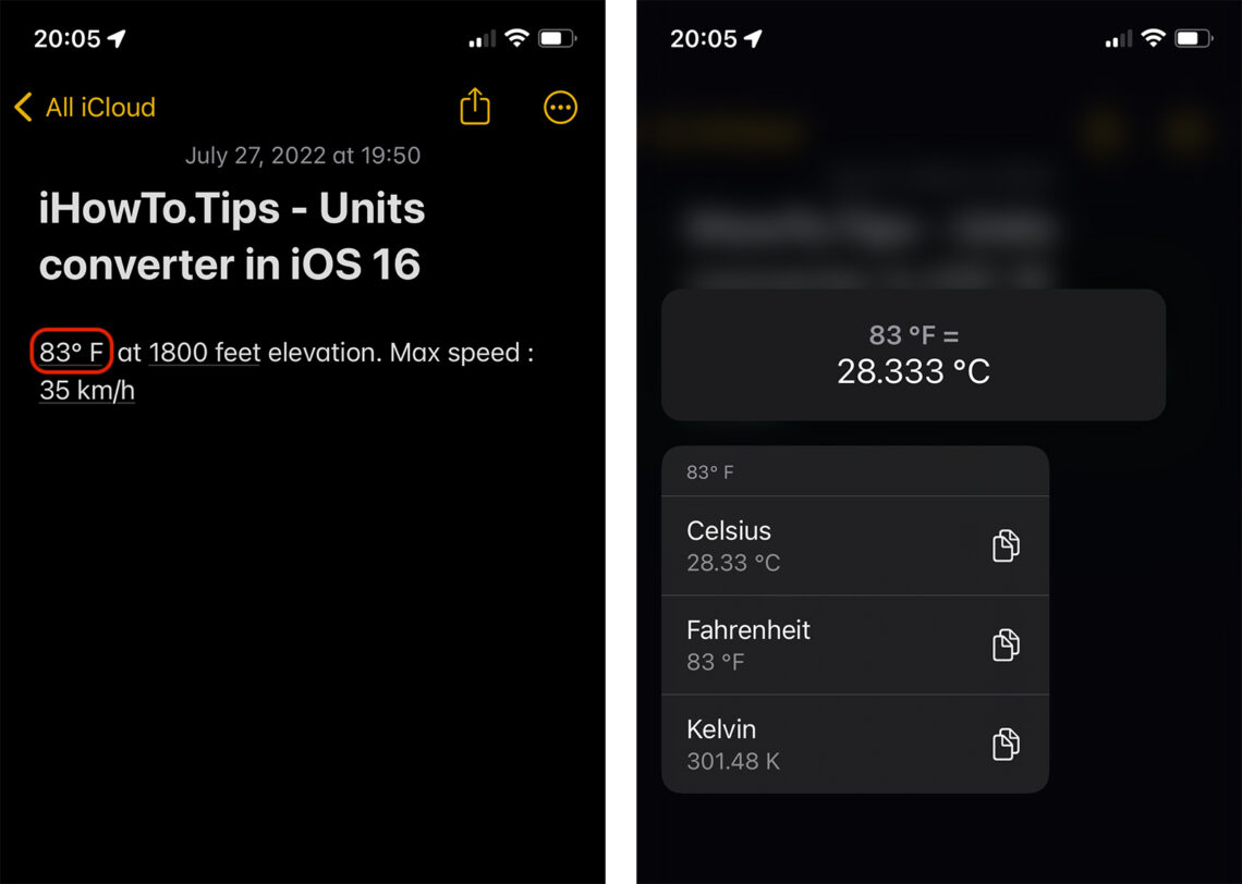Converter de unidades en iOS 16 / iPados 16 - Métrica, Imperial